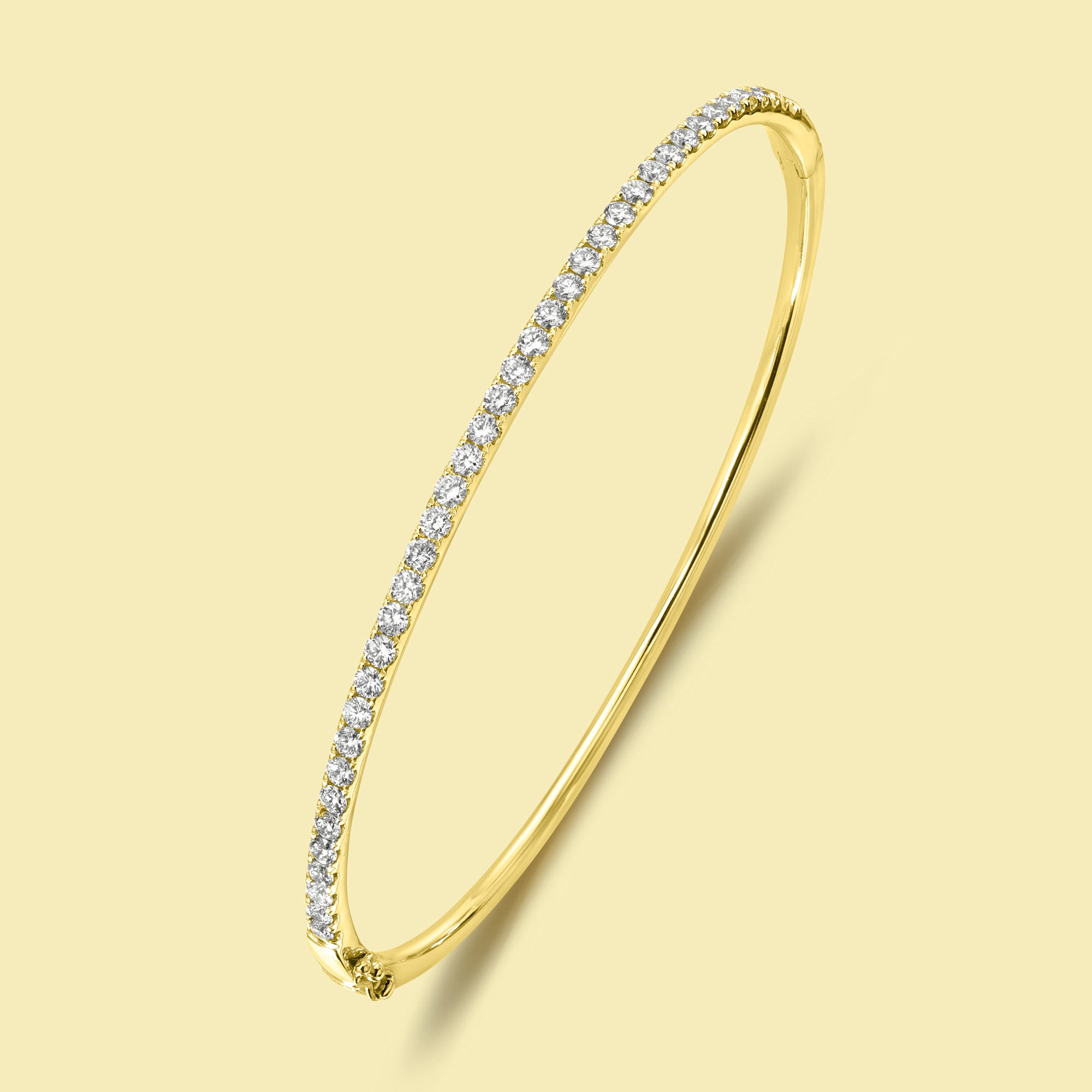 Ace Essential Classic Stackable Diamond Bangle | Earthena Jewelry