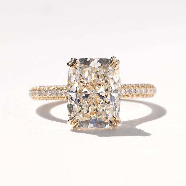 2.7ct Radiant-cut Hidden Halo Engagement Ring | Earthena Jewelry