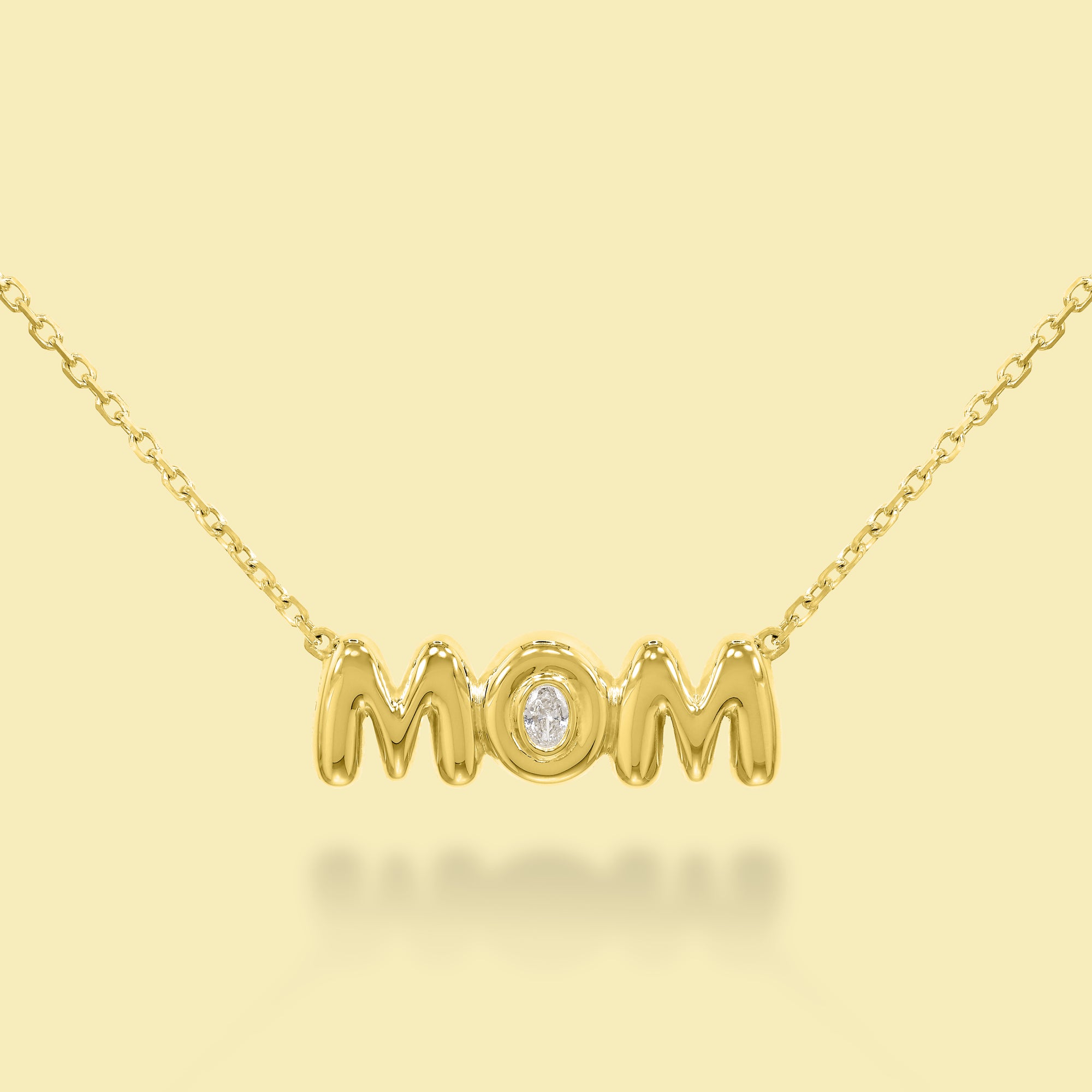 Cloud MOM Diamond Necklace – Sentiment with Style | Earthena Jewelry